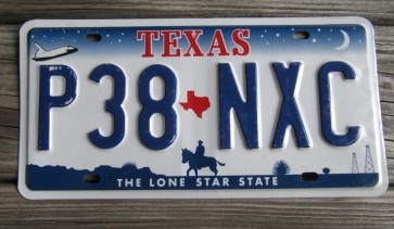 Texas Space Shuttle License Plate The Lone Star State