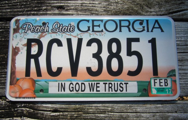 License Plates For SALE Georgia Peach State License Plate 2017 Antique ...