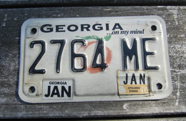 Georgia Motorcycle License Plate On My Mind Peach 2010 for Sale ...