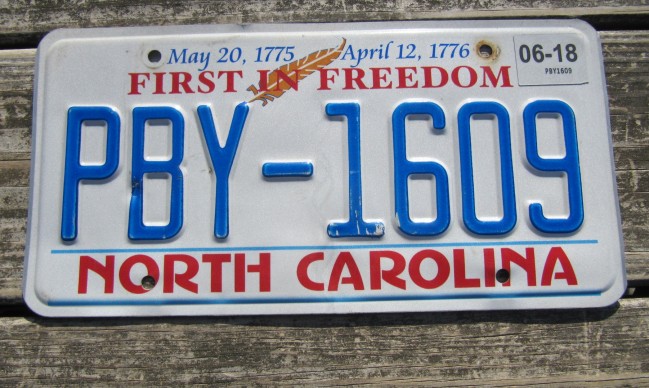 License Plate for SALE North Carolina First In Freedom License Plate ...