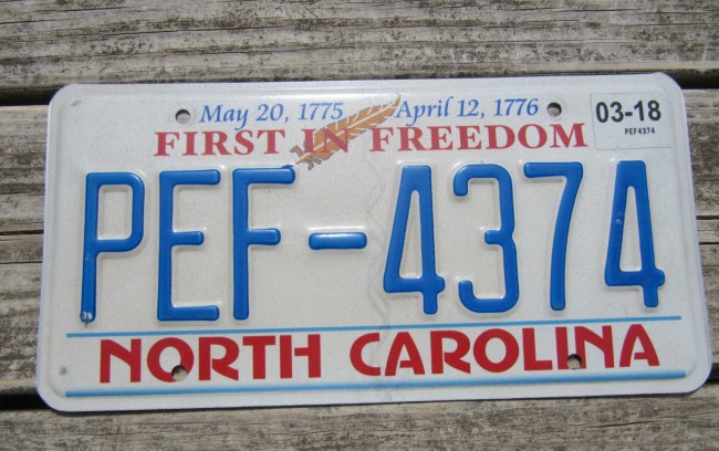 License Plate for Sale North Carolina First in Freedom SHOP Vintage ...