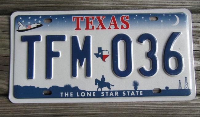 Texas Space Shuttle License Plate The Lone Star State