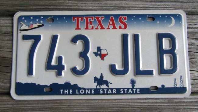 Texas Space Shuttle License Plate The Lone Star State